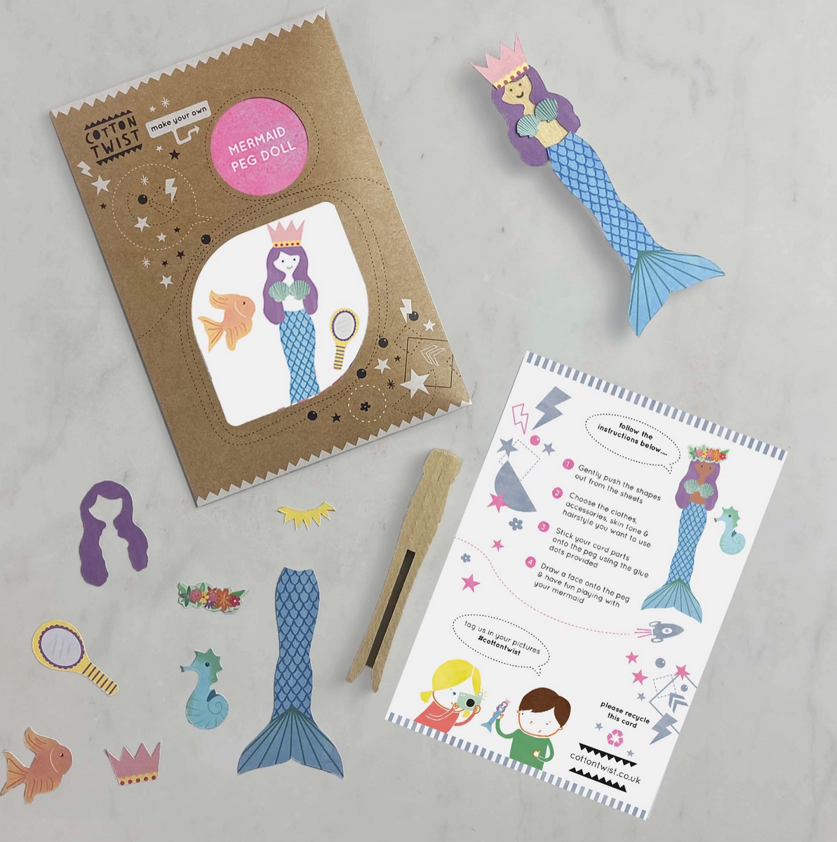 Make Your Own Mermaid Peg Doll – Ivy & Bugz