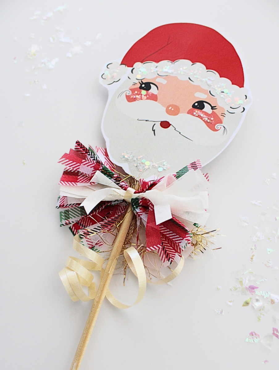 Vintage Santa Embellished Christmas Party Wand Decoration – Ivy & Bugz